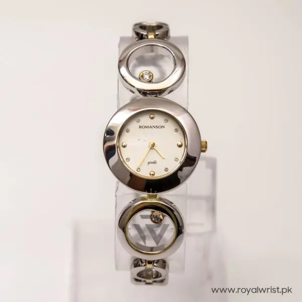 Romanson Women’s Quartz Swiss Made Two-tone Stainless Steel White Dial ...