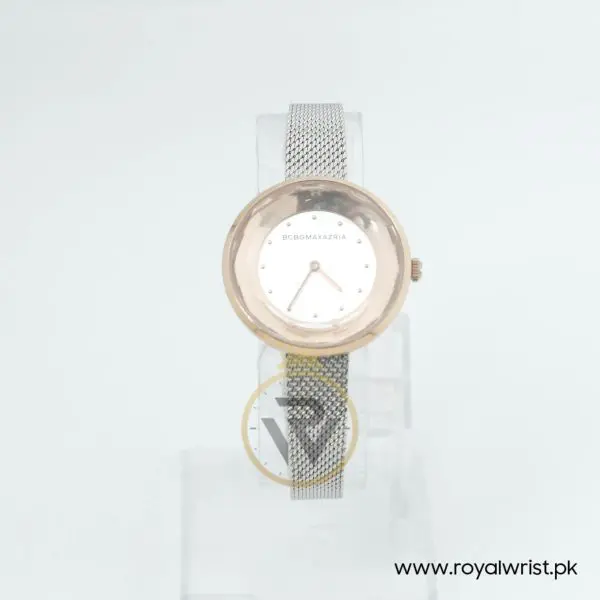 BCBG MAX AZRIA Women’s Quartz Silver Stainless Steel Silver Dial 35mm ...