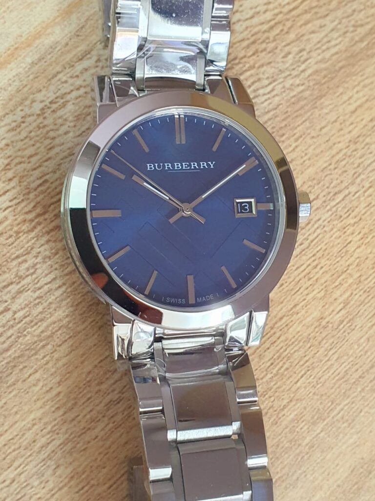 Burberry Men’s Swiss Made Stainless Steel Blue Dial 38mm Watch BU9031 ...