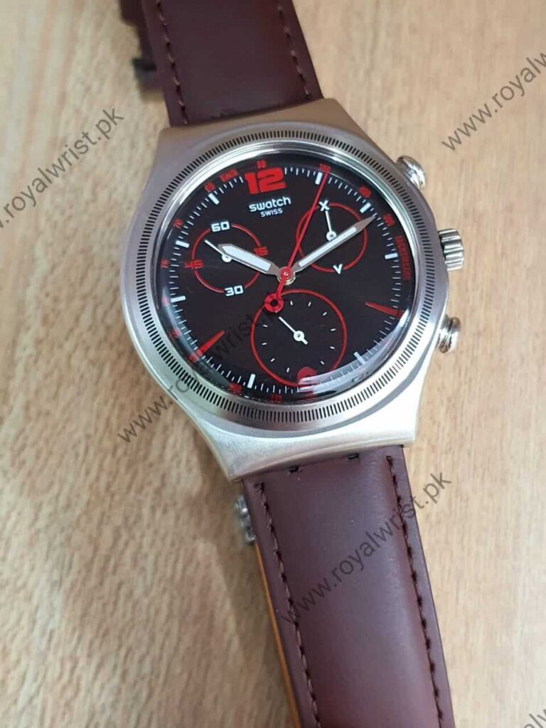 Swatch Men’s Chronograph Quartz Swiss Made Black Dial 40mm Watch YCS568 ...