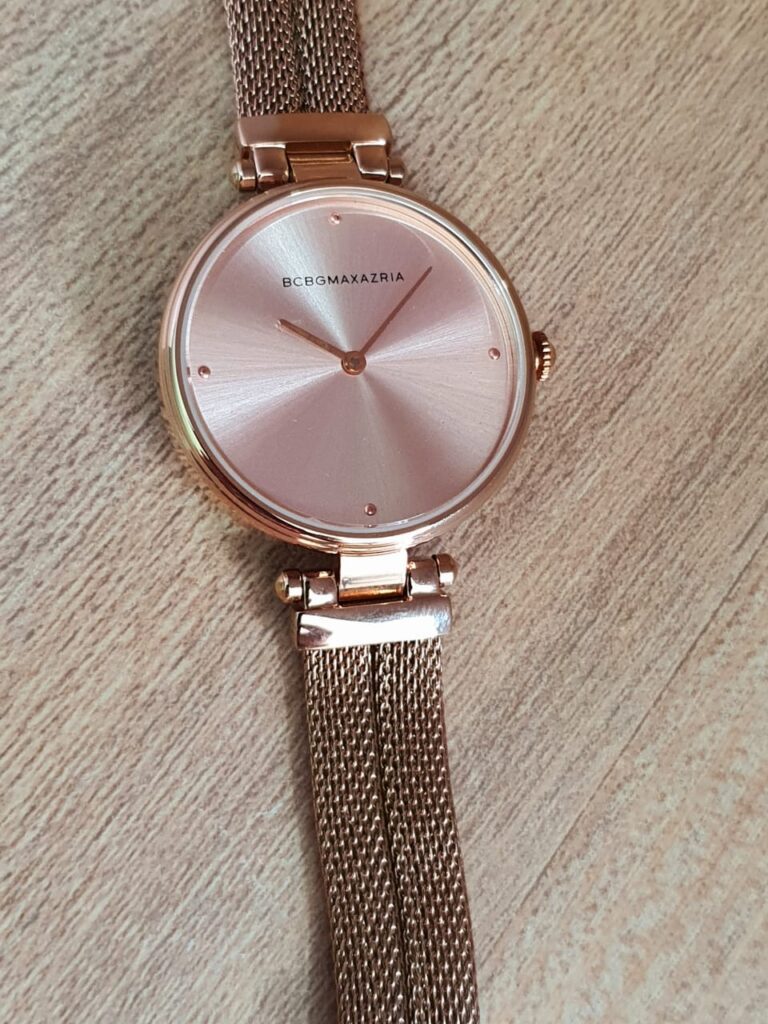 BCBG MAX AZRIA Women’s Quartz Stainless Steel Rose Gold 33mm Watch ...