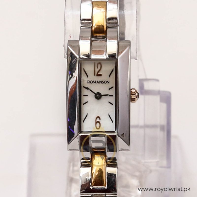 Romanson Women’s Swiss Made Quartz Two-tone Stainless Steel Mother of ...