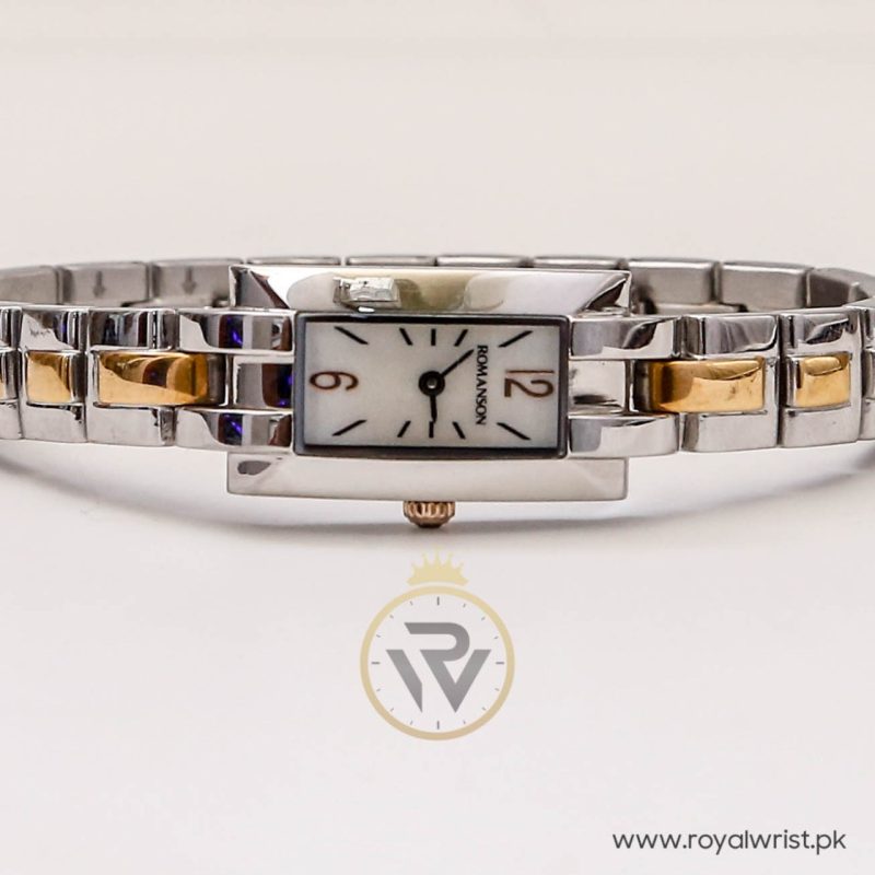 Romanson Women’s Swiss Made Quartz Two-tone Stainless Steel Mother of ...