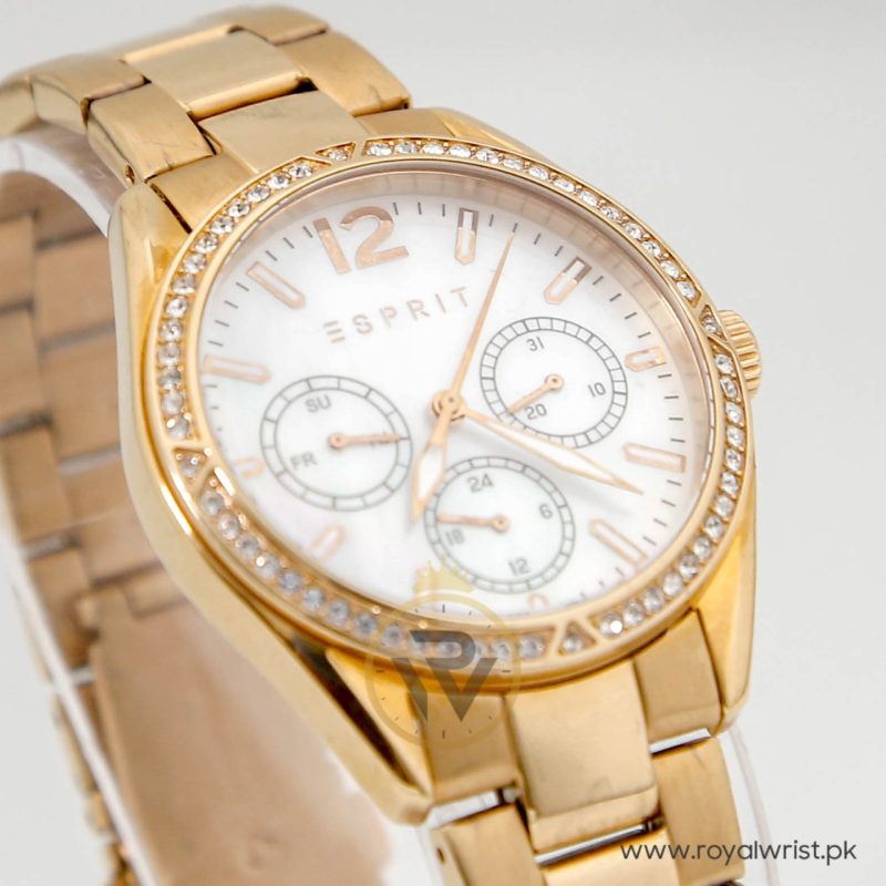 Esprit Women’s Quartz Rose Gold Stainless Steel Mother Of Pearl Dial ...