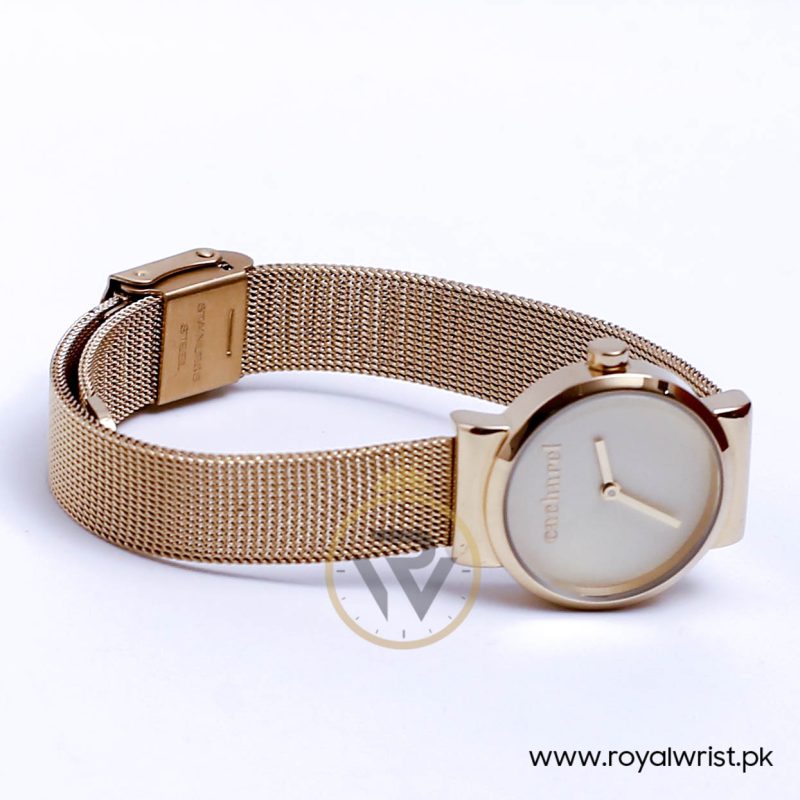 Cacharel Women’s Quartz Gold Stainless Steel Champagne Dial 25mm Watch ...